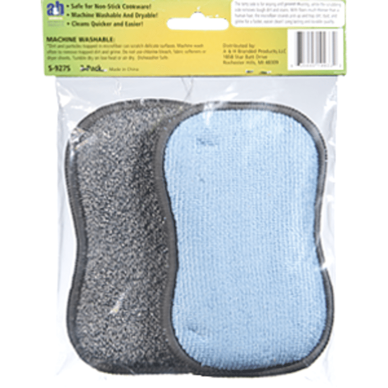 A & H A&H Scrub 'n' Wipe Microfiber 2 'n' 1 Sponge Pads (2 ct) - Instacart