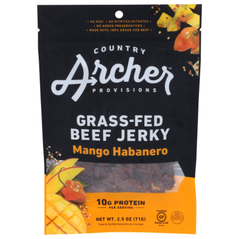 Country Archer Beef Jerky, Mango Habanero, Grass-Fed (2.5 oz) Delivery ...