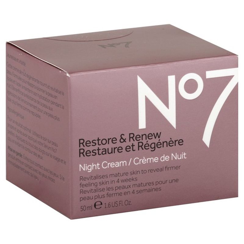 No7 Night Cream, Restore & Renew (1.6 oz) - Instacart