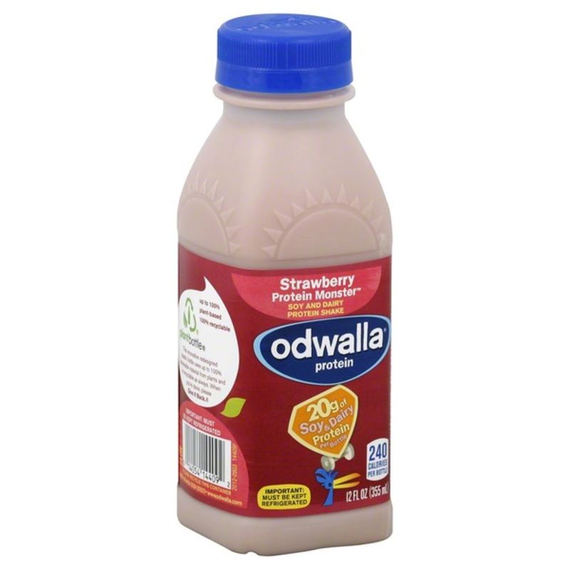 Odwalla Protein Shake, Soy and Dairy, Strawberry Protein Monster (12 oz ...