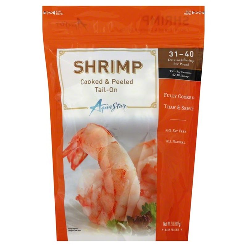 Aqua Star Shrimp, Cooked & Peeled, Tail-On (2 lb) - Instacart