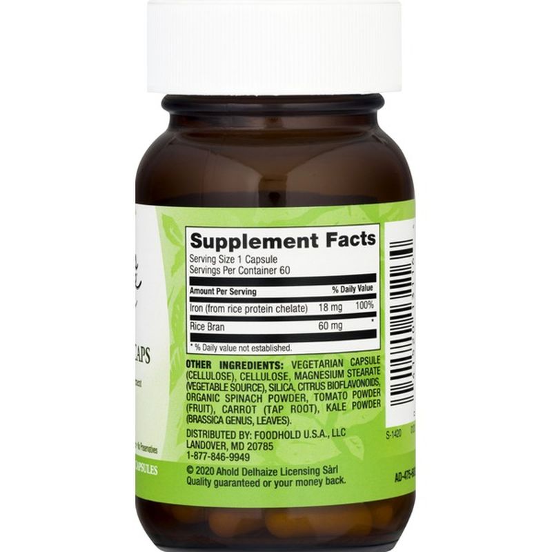 Nature's Promise Iron Complex, Whole Food, Capsules (60 each) - Instacart