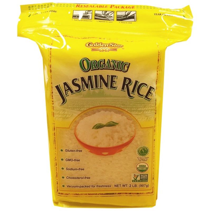 Golden Star Jasmine Rice, Organic, Thai (2 lb) - Instacart