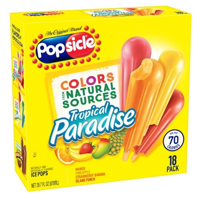 Popsicle Ice Pops Tropical Paradise (18 ct) from Kroger - Instacart