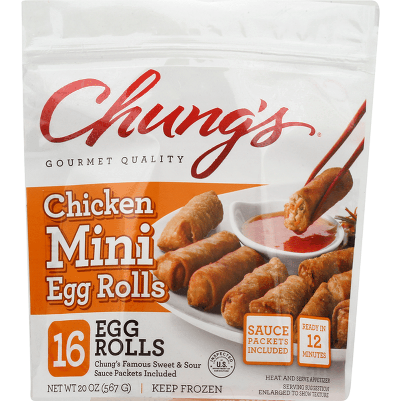 Chung's Egg Rolls, Chicken, Mini (16 each) - Instacart
