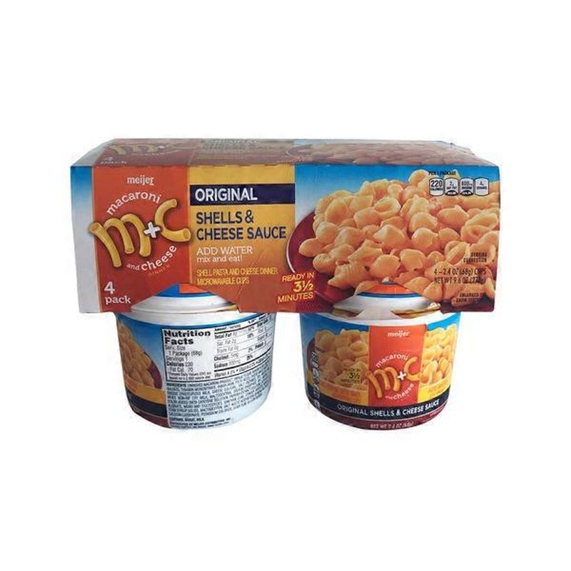 Meijer Original Shells & Cheese Sauce Shell Pasta And Cheese Dinner (4 ...