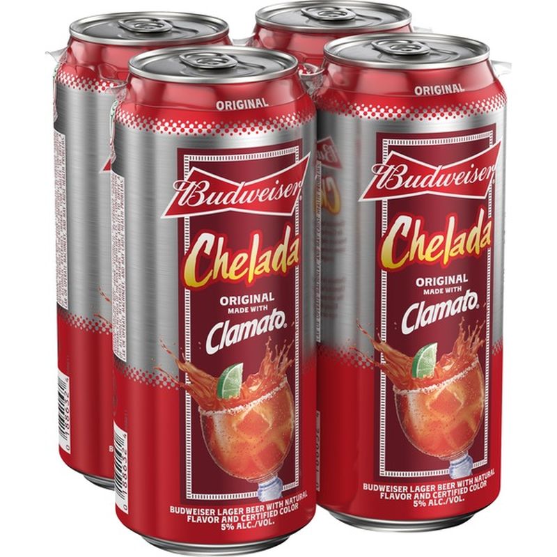 Budweiser Chelada with Clamato, Salt and Lime, Beer Cans (16 fl oz ...