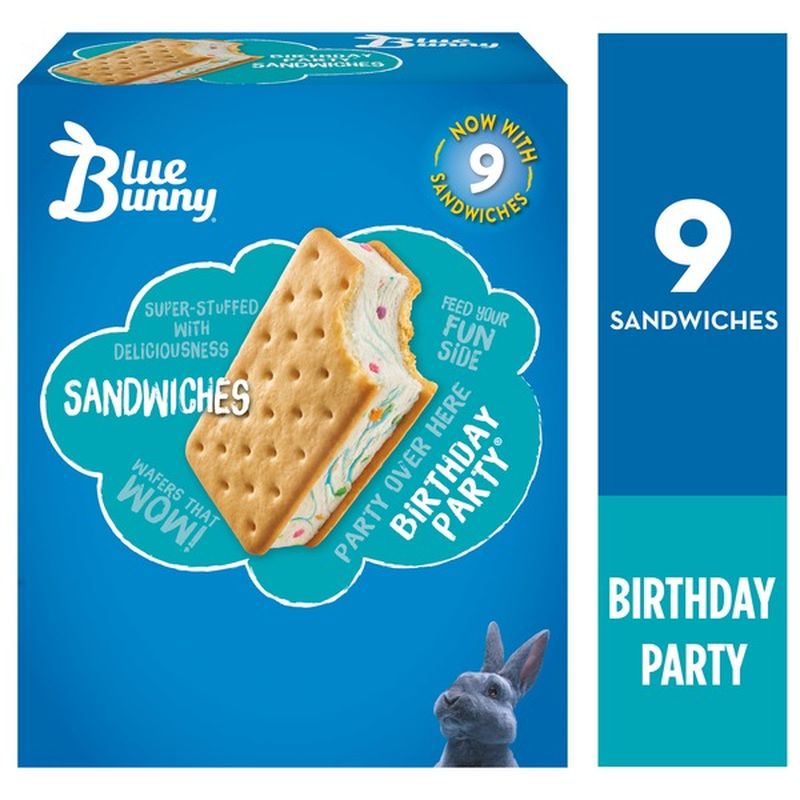 Blue Bunny Birthday Party® Sandwich (4.25 fl oz) - Instacart