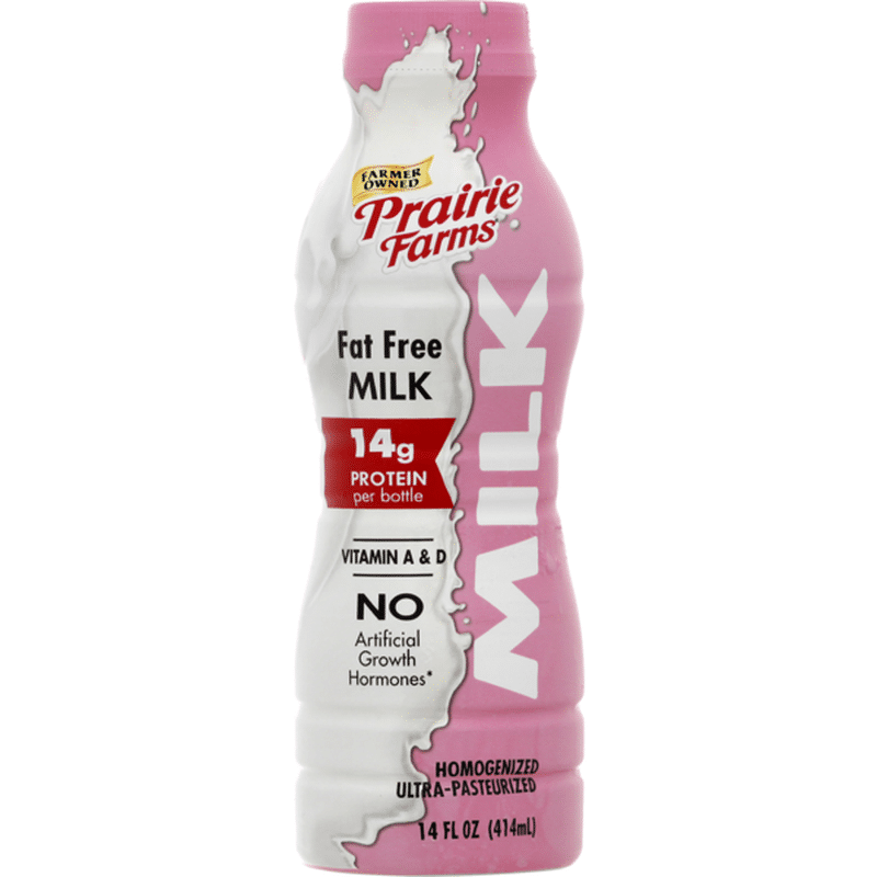 Prairie Farms Milk, Fat Free (14 oz) - Instacart
