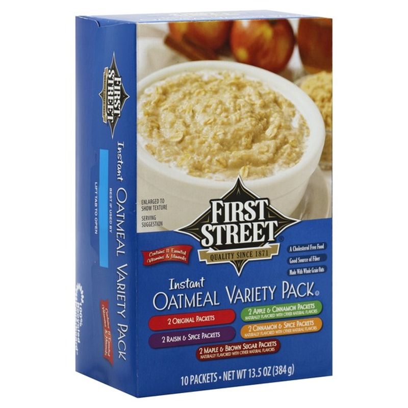 First Street Oatmeal, Instant, Variety Pack (10 each) - Instacart