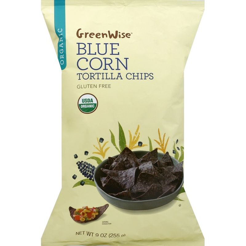 GreenWise Tortilla Chips, Organic, Blue Corn (9 oz) - Instacart