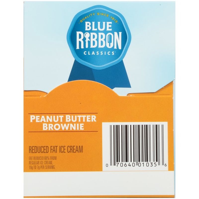 Blue Ribbon Classics Peanut Butter Brownie Ice Cream (56 fl oz) - Instacart