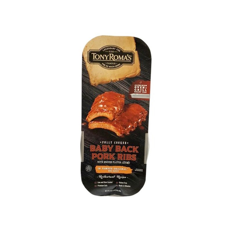 Tony Roma's Original Baby Back Pork Ribs (24 oz) - Instacart