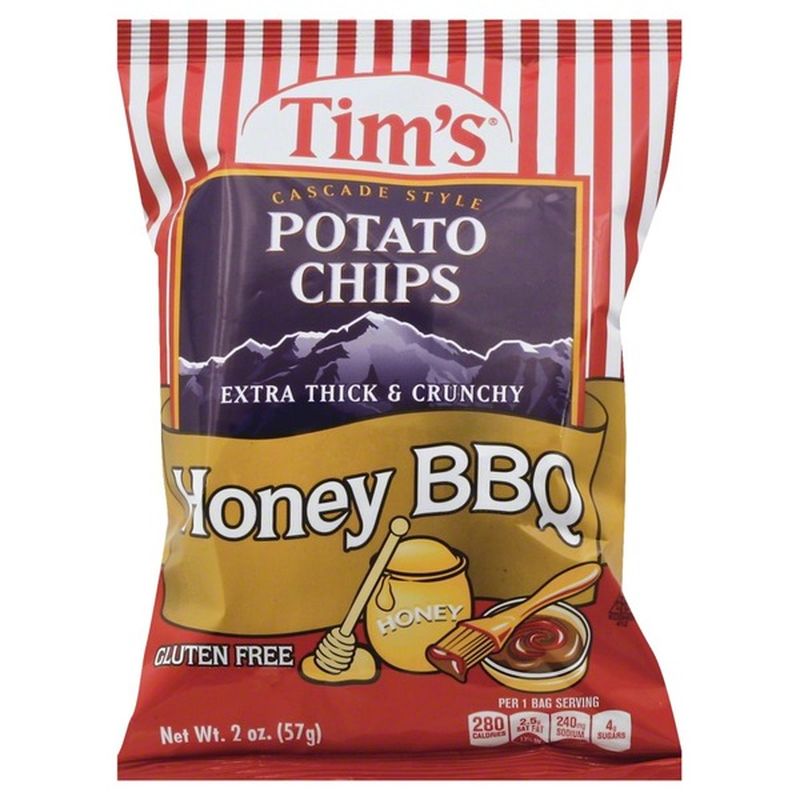 Tims Potato Chips, Cascade Style, Honey BBQ (2 oz) - Instacart