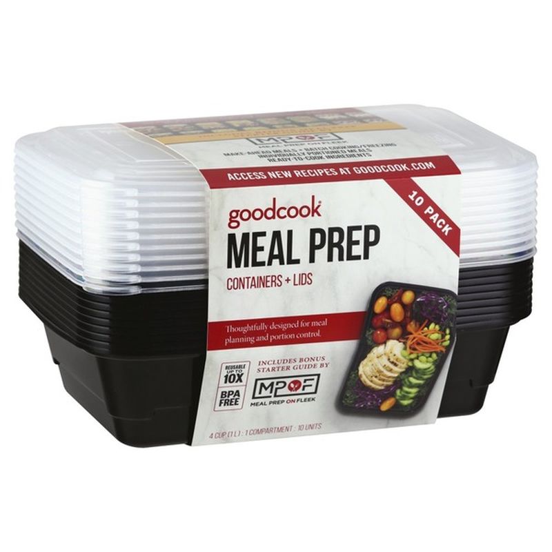 GoodCook Containers + Lids, Meal Prep, 10 Pack (1 each) - Instacart