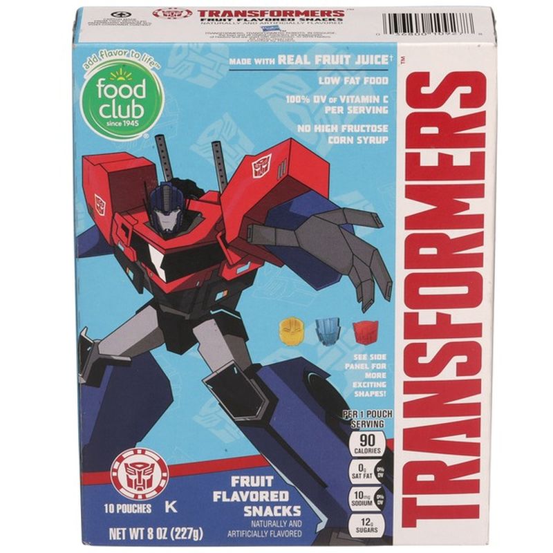 Food Club Transformers, Fruit Flavored Snacks (8 oz) - Instacart