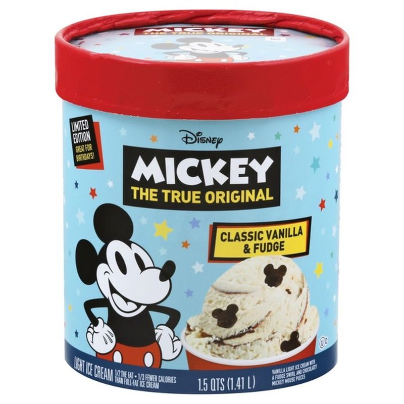 Disney Mickey Mouse Classic Vanilla and Fudge Light Ice Cream (1.41 L ...