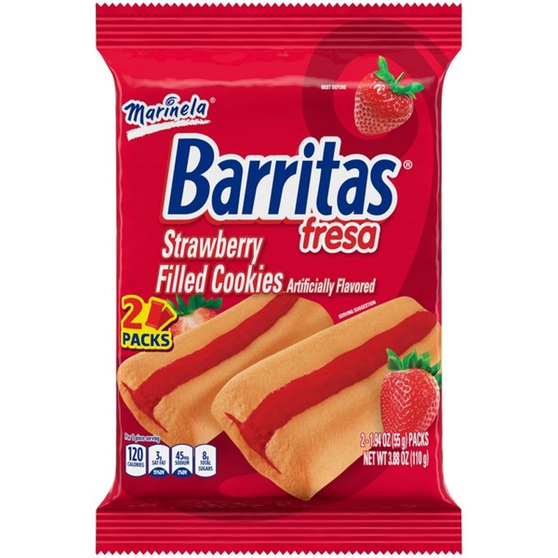 Marinela Barritas Fresa Strawberry Filled Cookie (3.74 oz) - Instacart