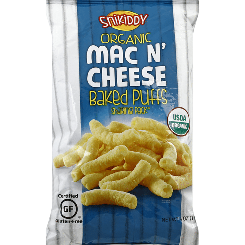 Snikiddy Organic Baked Puffs Mac N' Cheese (4 oz) - Instacart