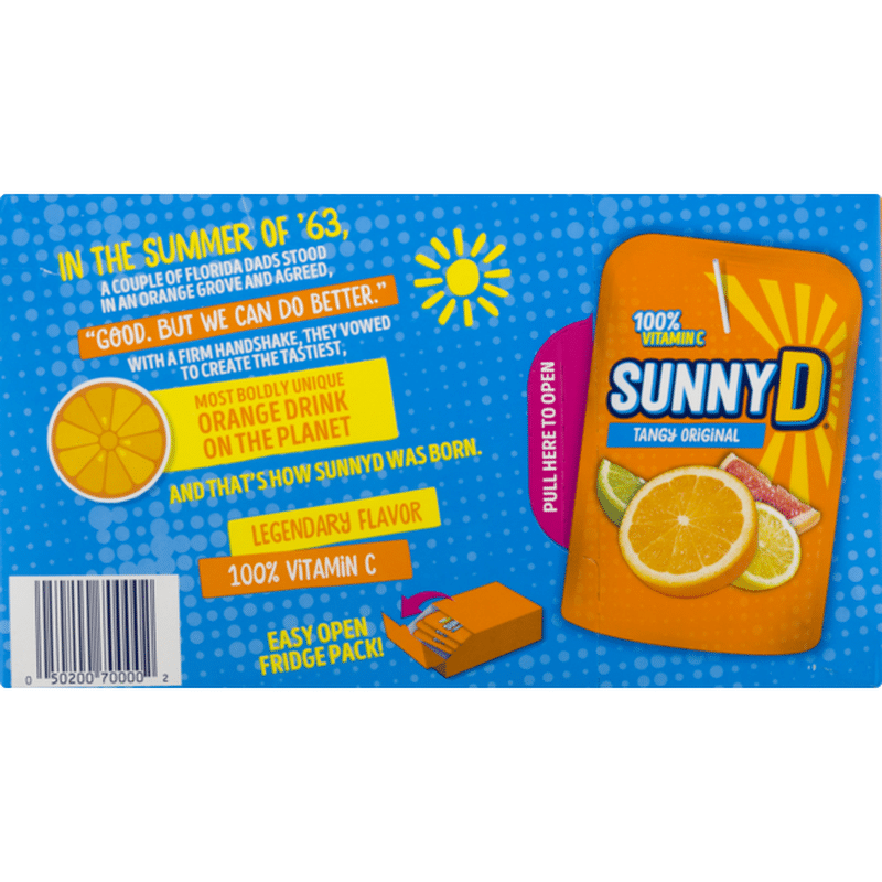 Sunny D Juice, Tangy Original, Box (6 fl oz) - Instacart