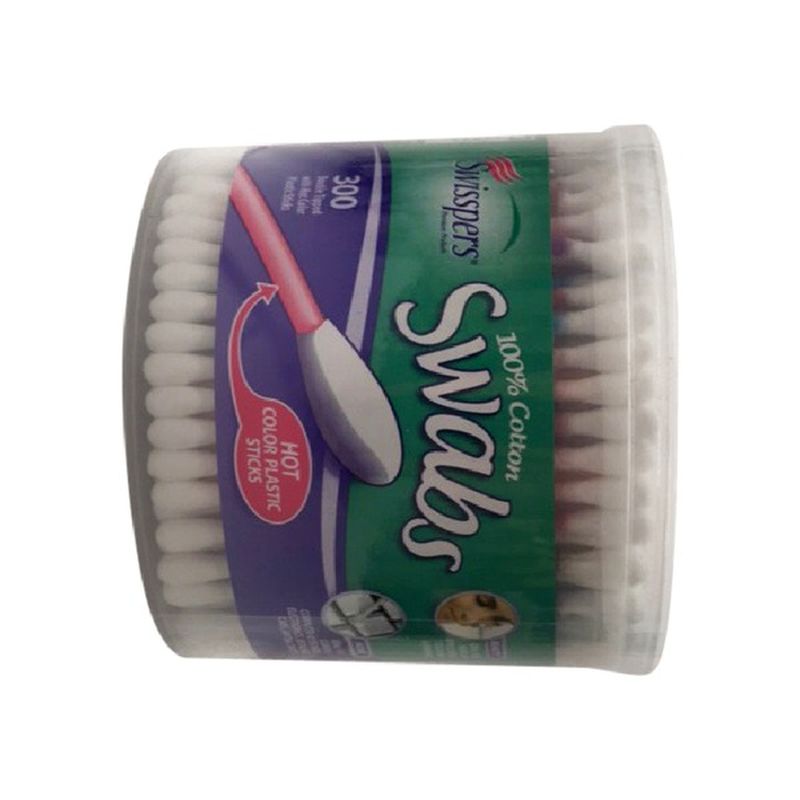 Swisspers Cotton Swabs, Hot Color, Plastic Sticks (300 each) - Instacart