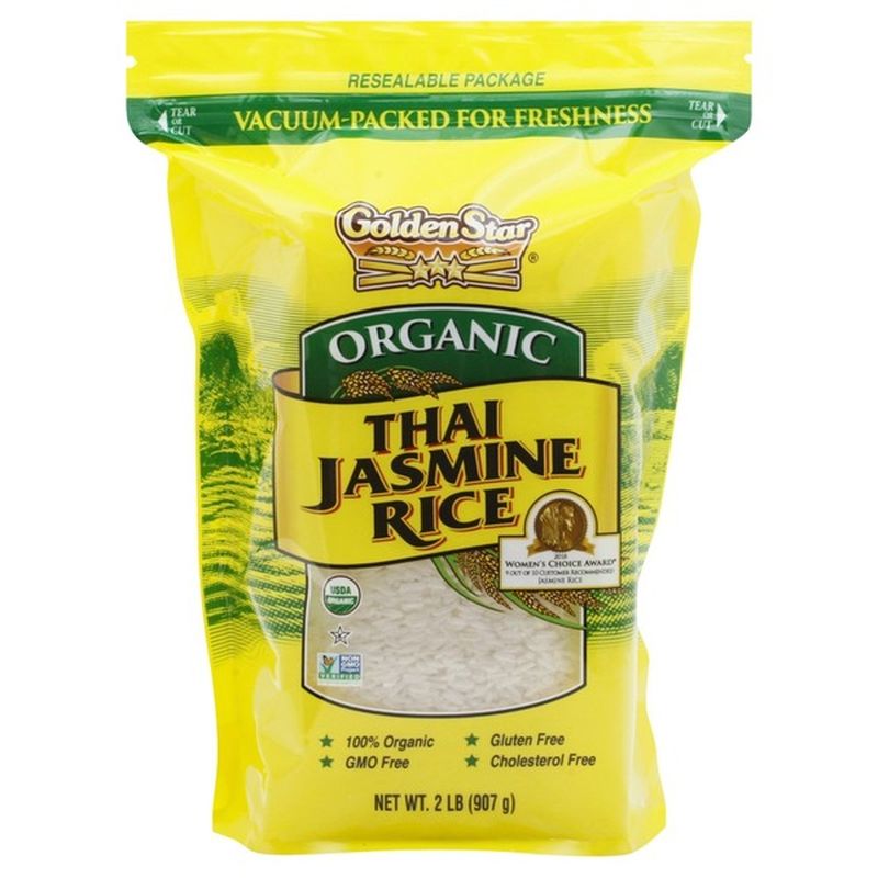 Golden Star Jasmine Rice, Organic, Thai (2 lb) - Instacart