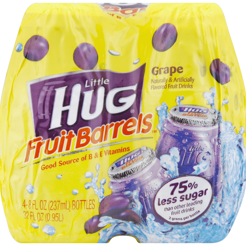 Little Hug Fruit Drinks, Grape (4 each) - Instacart