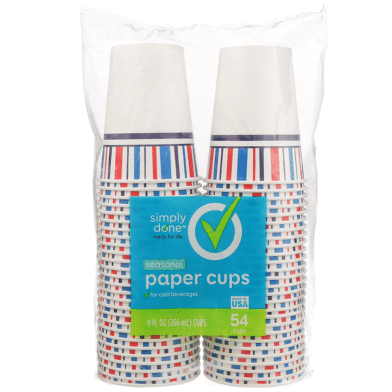 Simply Done Paper Cups, Seasonal (9 fl oz) - Instacart