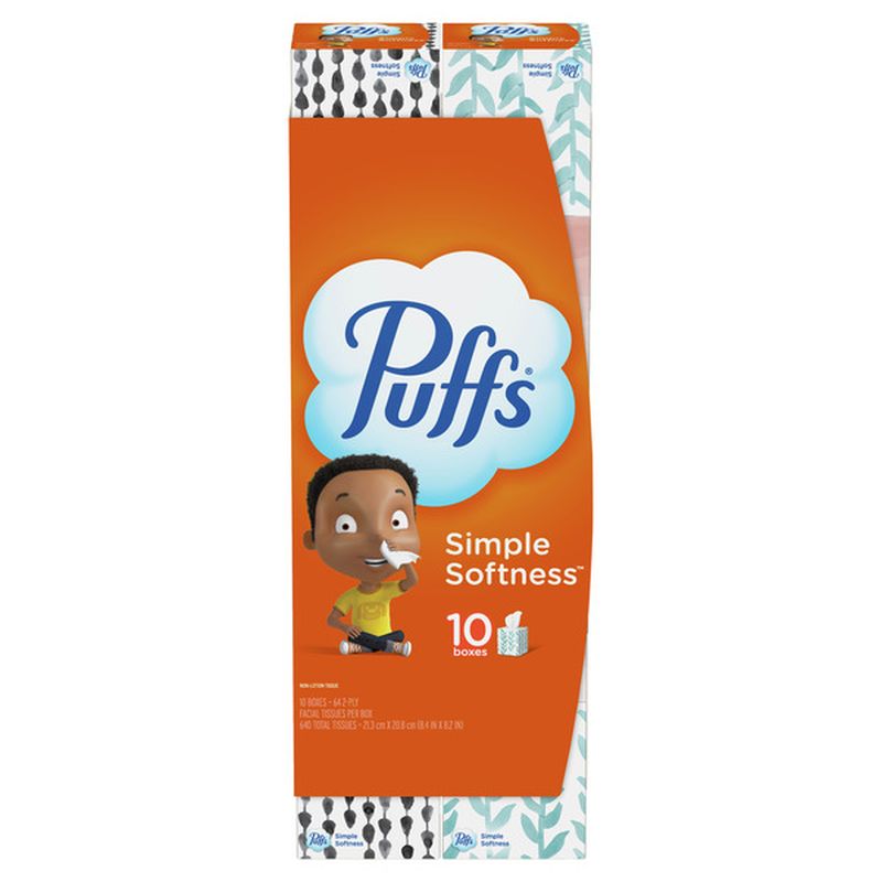 Puffs Soft Non-Lotion Facial Tissue (640 ct) - Instacart