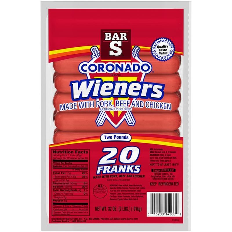 Bar S Wieners (32 oz) - Instacart