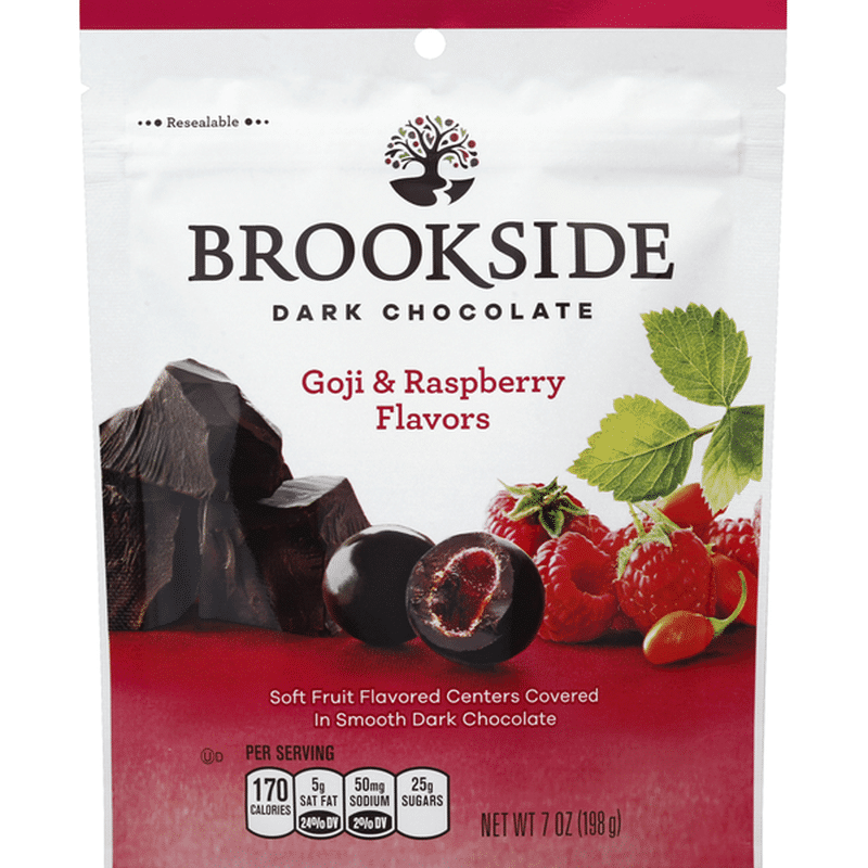 Brookside Dark Chocolate, Goji & Raspberry Flavors (7 oz) - Instacart