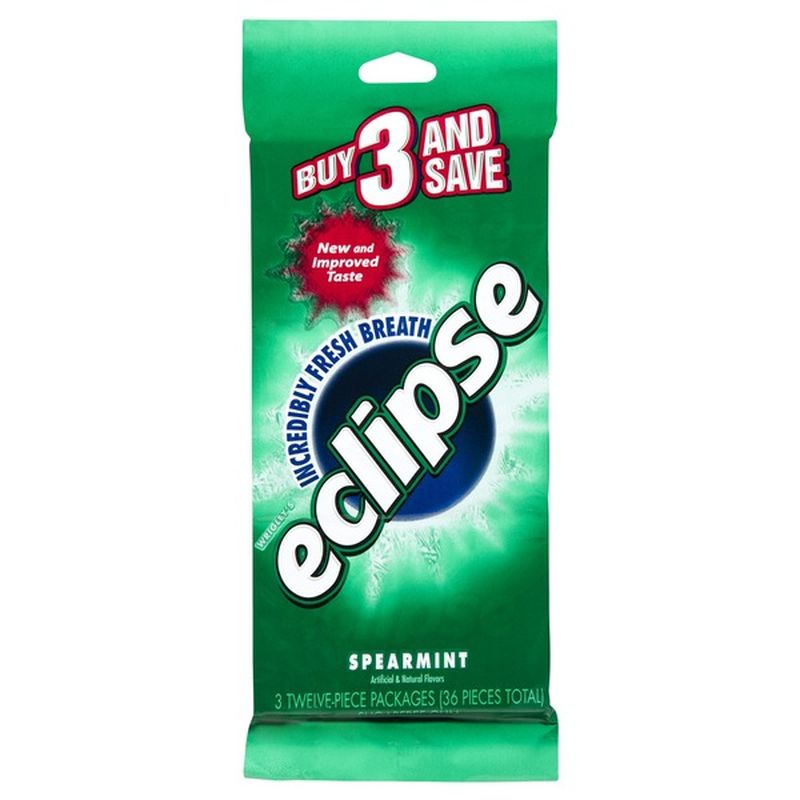Eclipse Wrigley's Eclipse Spearmint Sugarfree Gum- 3 PK (3 ct) - Instacart