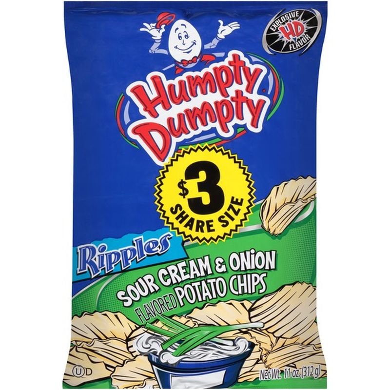 Humpty Dumpty Ripples Sour Cream & Onion Potato Chips (11 oz) - Instacart