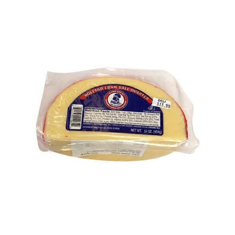 Gayo Azul Cheese, Holland Edam Ball Quarter (16 oz) - Instacart