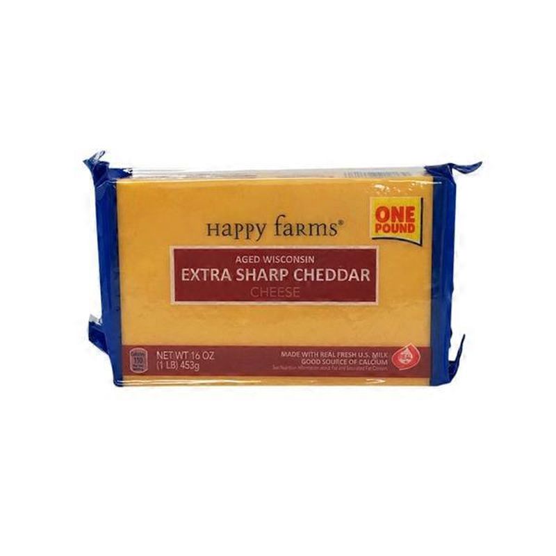 Happy Farms Wisconsin Extra Sharp Cheese Block (16 oz) - Instacart