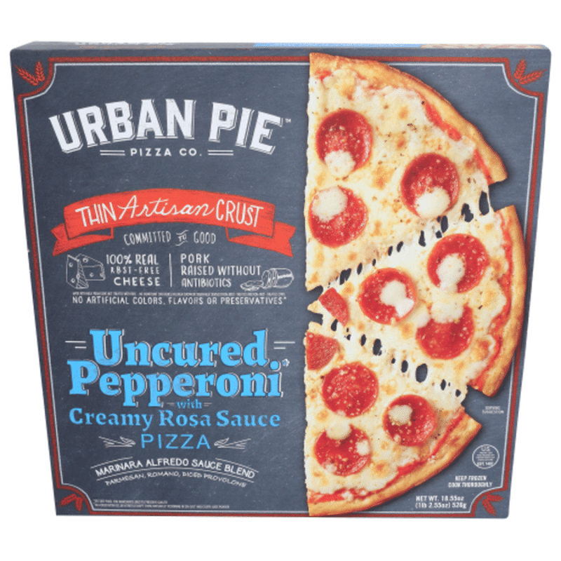 Urban Pie Pizza, Thin Artisan Crust, Uncured Pepperoni with Creamy Rosa ...