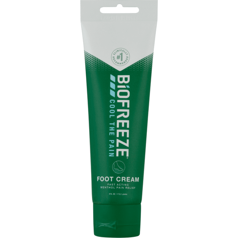 Biofreeze Cool the Pain Foot Cream Fast Acting Menthol Pain Relief (4 ...