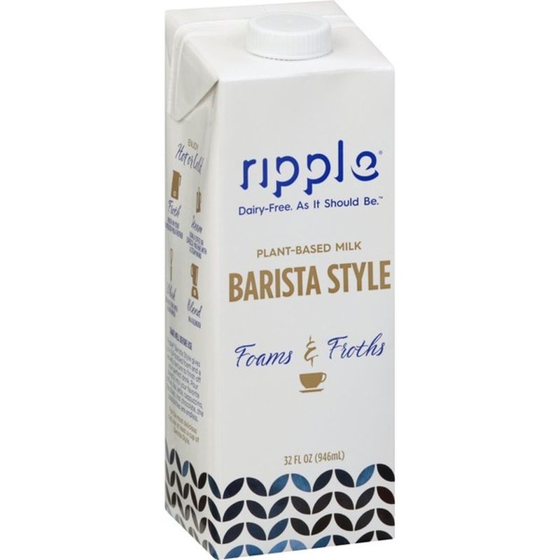 ripple Milk, Plant-Based, Barista Style (32 oz) - Instacart