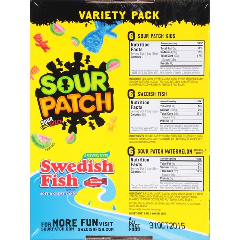 Sour Patch Kids & Swedish Fish Variety Pack Candy (2 oz) - Instacart