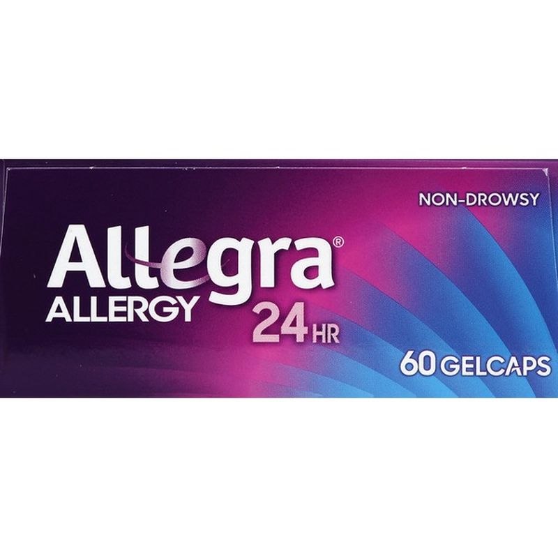 Allegra Allergy Relief, 24 Hour, 180 mg, Gelcaps, Value Size (60 each ...