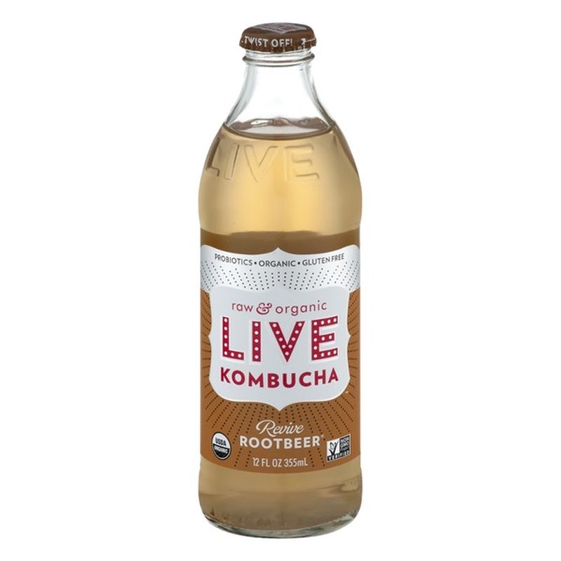 Live Raw & Organic Kombucha, Root Beer Flavored (12 fl oz) Delivery or ...