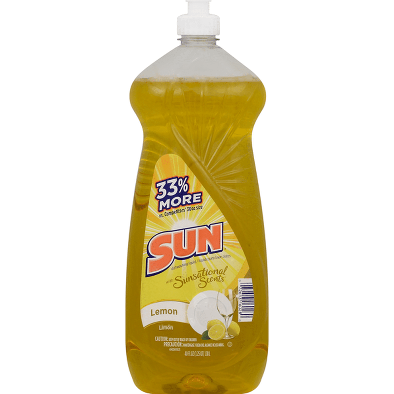 Sun Dishwashing Liquid, with Sunsational Scents, Lemon (40 oz) - Instacart