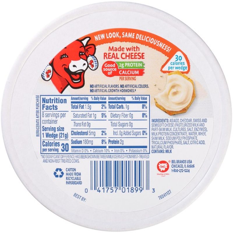 The Laughing Cow Creamy Asiago Spreadable Cheese Wedges 6 Oz Instacart