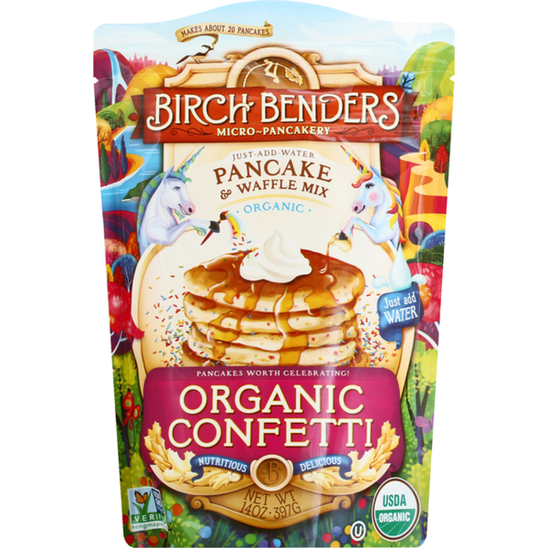 Birch Benders Pancake & Waffle Mix, Organic, Confetti (14 oz) - Instacart