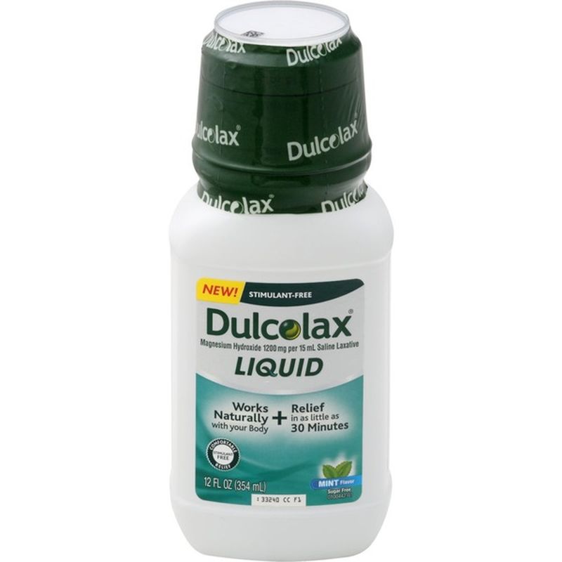 Dulcolax Saline Laxative, Liquid, Mint Flavor (12 oz) - Instacart