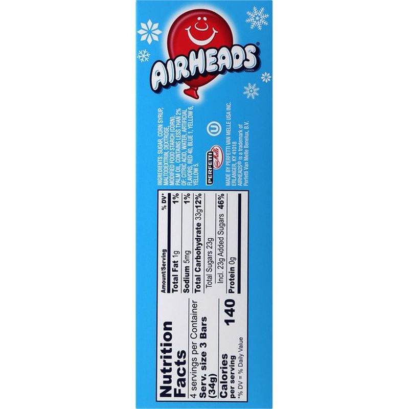 Airheads Candy Bars, Holiday Sticker Fun!, Mini, Assorted (4.83 oz ...