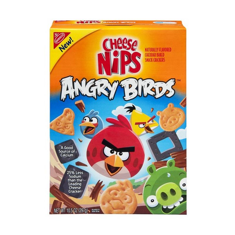 Cheese Nips Angry Birds Cheddar Baked Snack Crackers (10.5 oz) - Instacart