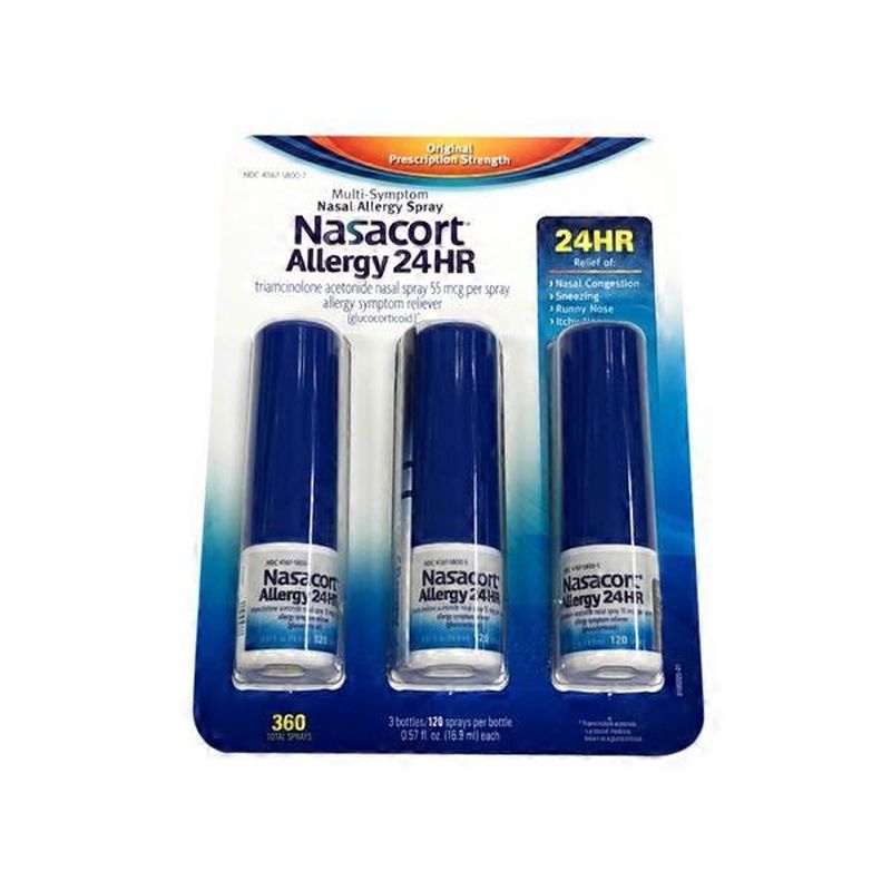Nasacort Multi-symptom Nasal Allergy Spray (120 sprays) - Instacart