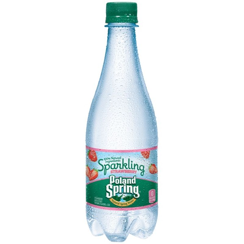 Poland Spring Strawberry Sparkling Natural Spring Water (0.5 L) - Instacart