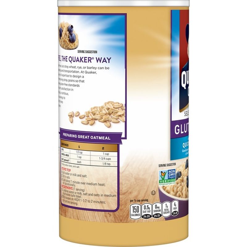 Quaker Oats Select Starts Gluten Free Regular (18 oz) - Instacart